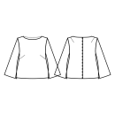Flared top, bell sleeves Women Clothing Top Sewing Pattern Sewist