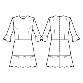 Dress #5596392 - Made to Measure Sewing Pattern by Sewist CAD Online ...