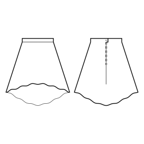 Skirt #137354 - Made to Measure Sewing Pattern by Sewist CAD Online ...