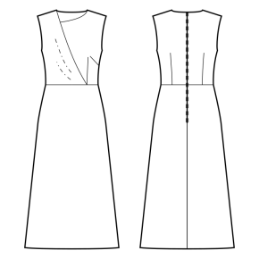 Dress #9342563 - Made to Measure Sewing Pattern by Sewist CAD Online ...