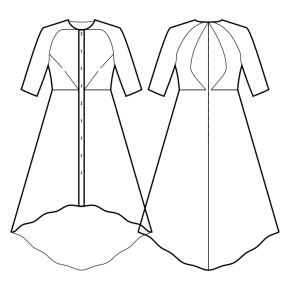 Dress #3487993 - Made to Measure Sewing Pattern by Sewist CAD Online ...