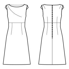 Dress #5986822 - Made to Measure Sewing Pattern by Sewist CAD Online ...