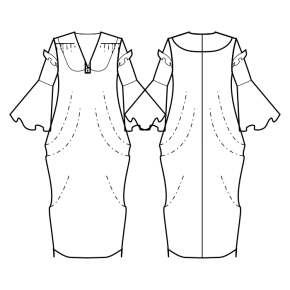 Dress #6523002 - Made to Measure Sewing Pattern by Sewist CAD Online ...