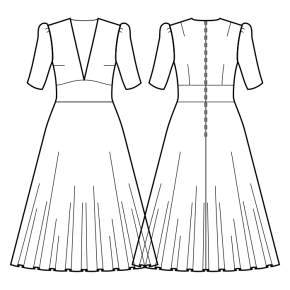 Dress #2962682 - Made to Measure Sewing Pattern by Sewist CAD Online ...