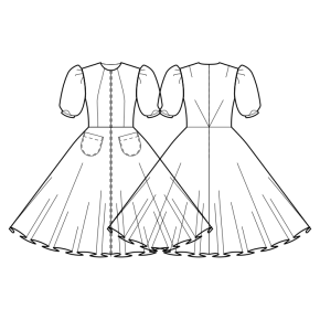 Dress #5887291 - Made to Measure Sewing Pattern by Sewist CAD Online ...