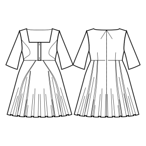 Dress #7405906 - Made to Measure Sewing Pattern by Sewist CAD Online ...