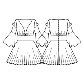 Dress #2733083 - Made to Measure Sewing Pattern by Sewist CAD Online ...