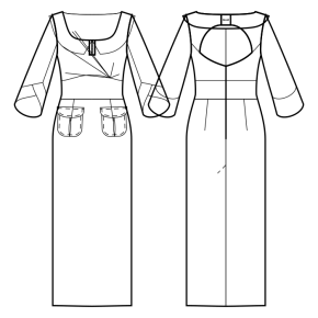 Dress #4992512 - Made to Measure Sewing Pattern by Sewist CAD Online ...