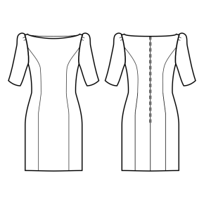 Dress #3749166 - Made to Measure Sewing Pattern by Sewist CAD Online ...