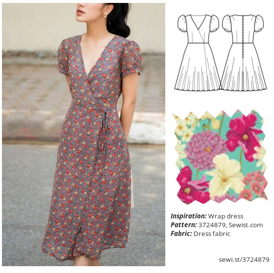 Wrap dress Women Clothing Dress Sewing Pattern Sewist