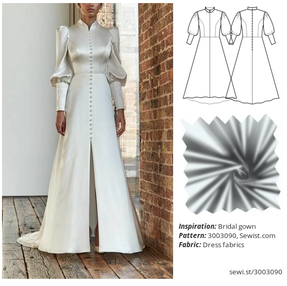 Bridal gown Women Clothing Dress Sewing Pattern Sewist