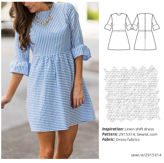 Linen shift dress Women Clothing Dress Sewing Pattern Sewist