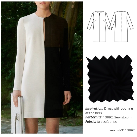 Dress with opening at the neck Women Clothing Dress Sewing Pattern Sewist