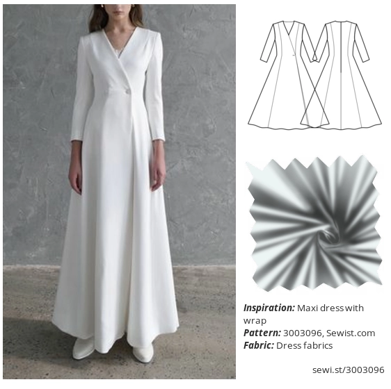 Maxi dress with wrap Women Clothing Dress Sewing Pattern Sewist