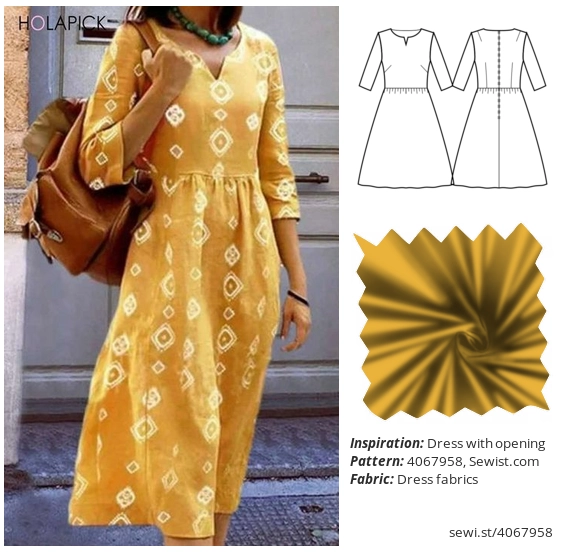 Dress with opening Women Clothing Dress Sewing Pattern Sewist