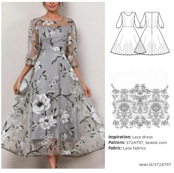 Lace dress Women Clothing Dress Sewing Pattern Sewist