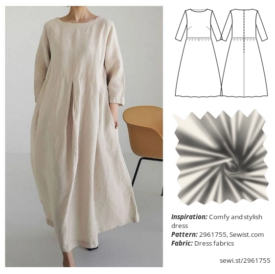 Comfy and stylish dress Women Clothing Dress Sewing Pattern Sewist