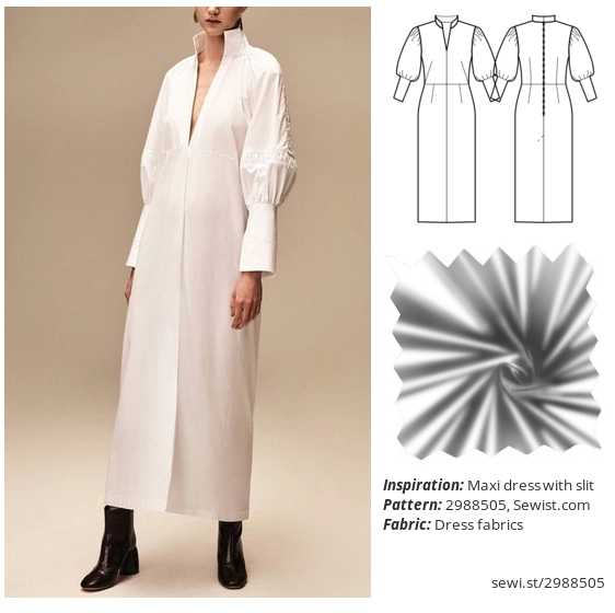 Maxi dress with slit Women Clothing Dress Sewing Pattern Sewist