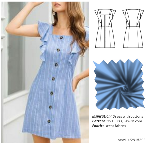 Dress with buttons Women Clothing Dress Sewing Pattern Sewist