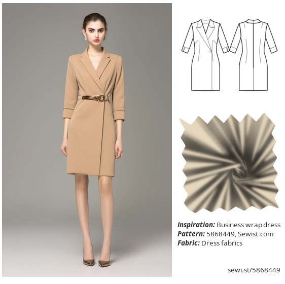 Business wrap dress Women Clothing Dress Sewing Pattern Sewist