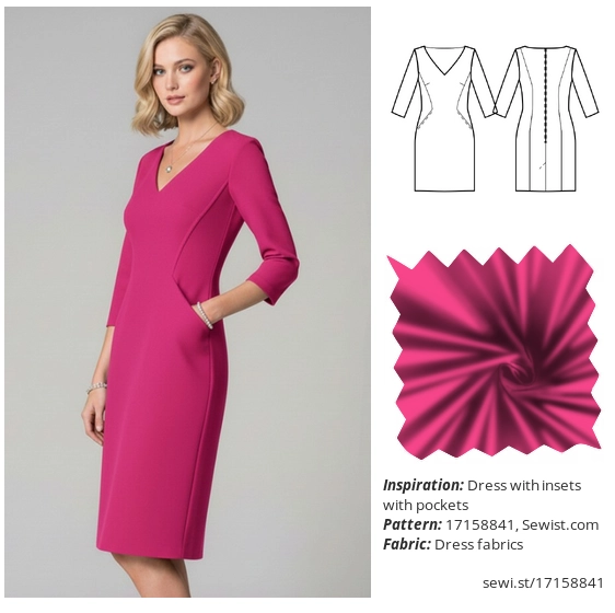 Dress with insets with pockets Women Clothing Dress Sewing Pattern Sewist